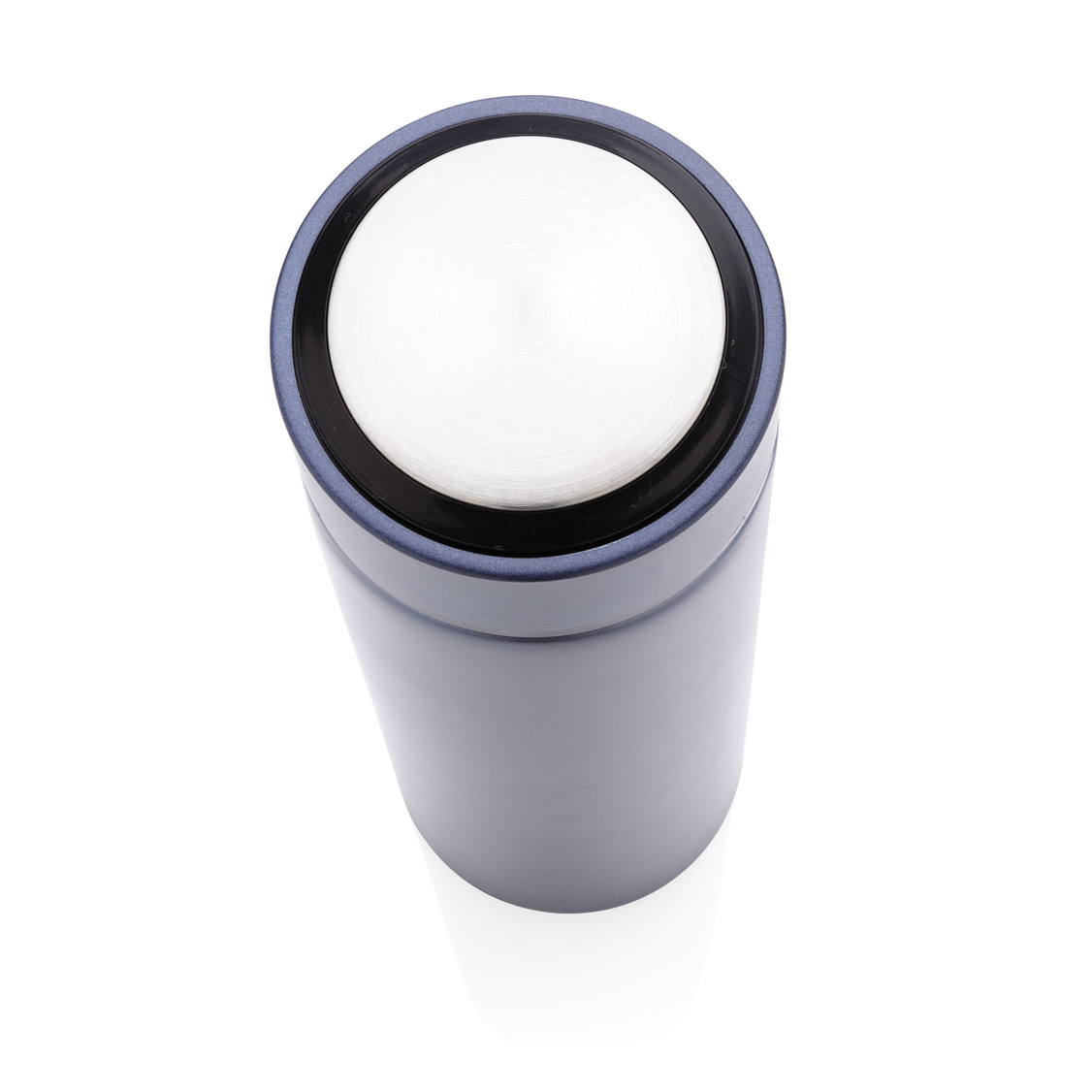 Vakuumflaska i stainless steel med lock i borstad metall - Termosar - Köp hos Profilbutiken.se